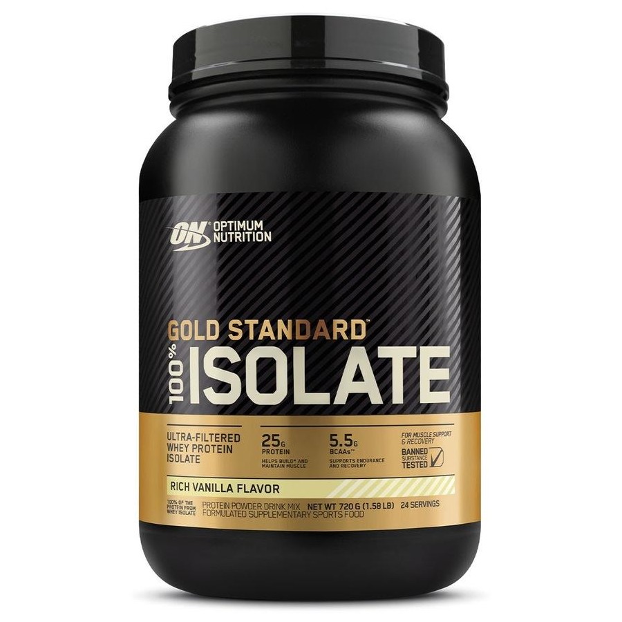 Optimum Nutrition Gold Standard 100% Isolate-24Serv.-720G-Rich Vanilla ...
